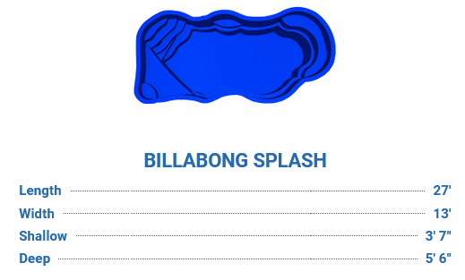 Billabong Splash Fiberglass Pool Installation & Information ...