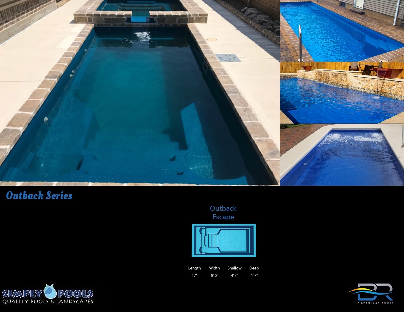Outback Escape Fiberglass Pool Installation & Information | Dimensions ...